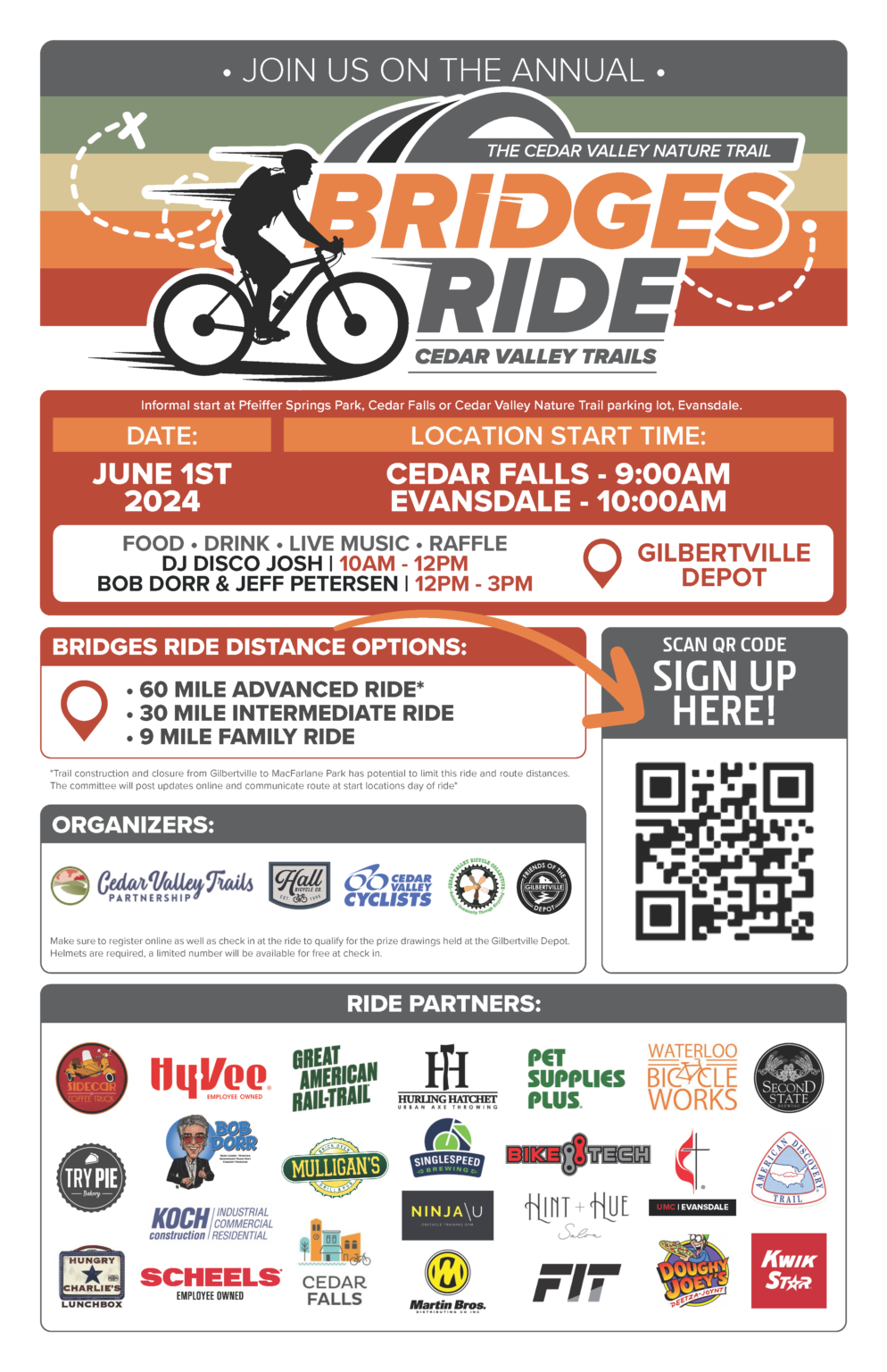 About The Bridges Ride - Cedar Valley Trails Partnership